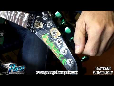 Jackson Kelly Art Project gets setup at Pace Guitar Repair - YouTube