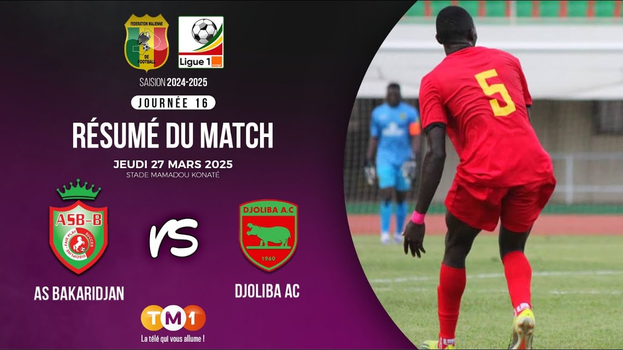 TM1 Foot - 16è journée L1 Orange : Résumé AS Bakaridjan - Djoliba AC du ...