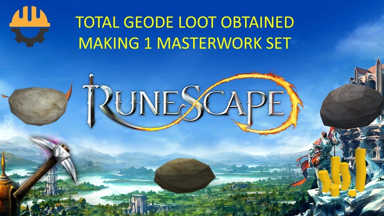 How About Them Geodes! Loot from Mining for Masterwork (Runescape 3 ...