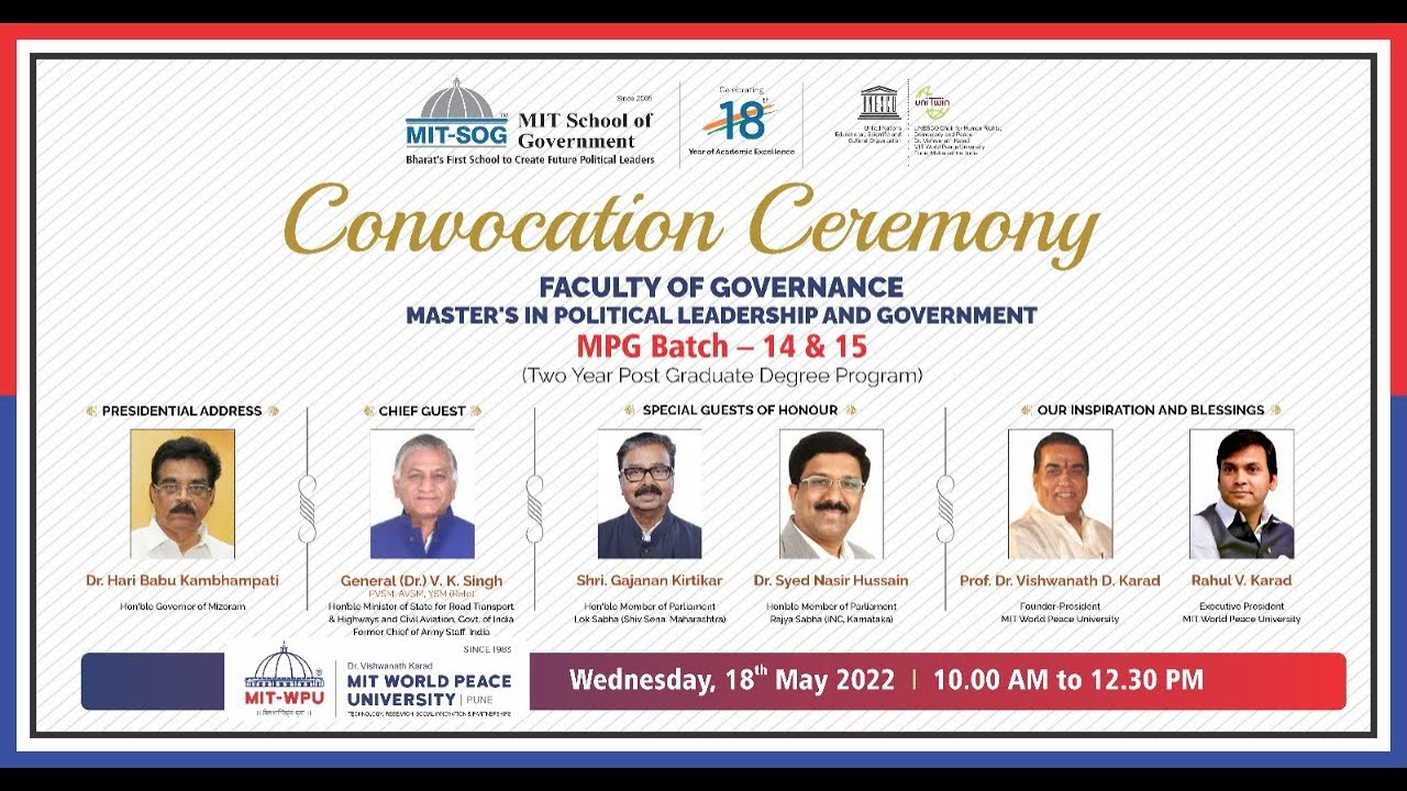 Convocation Ceremony Master's in Political Leadership & Government ...