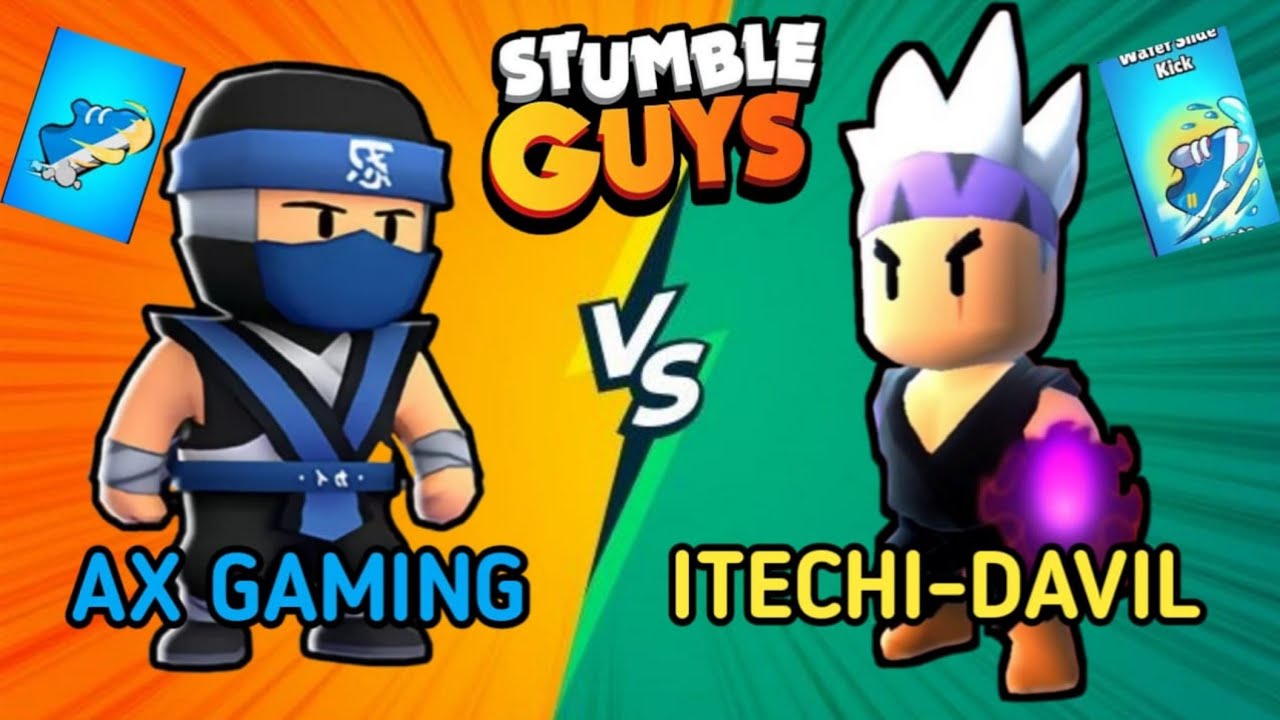 Stumble Guys Gameplay || AX GAMING VS ITECHI-DAVIL Kick challenge ...