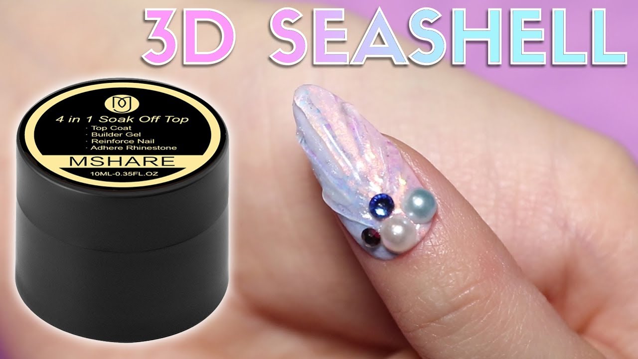 3D Shell Nail Art using Mshare 4in1 Gel - YouTube