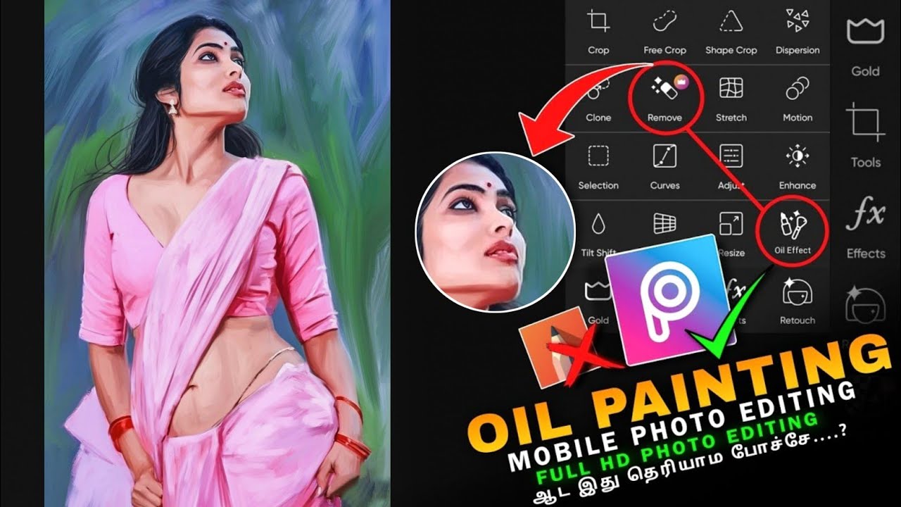 🔥Oil Painting Photo Editing in Tamil | oil painting tutorial | Oil ...