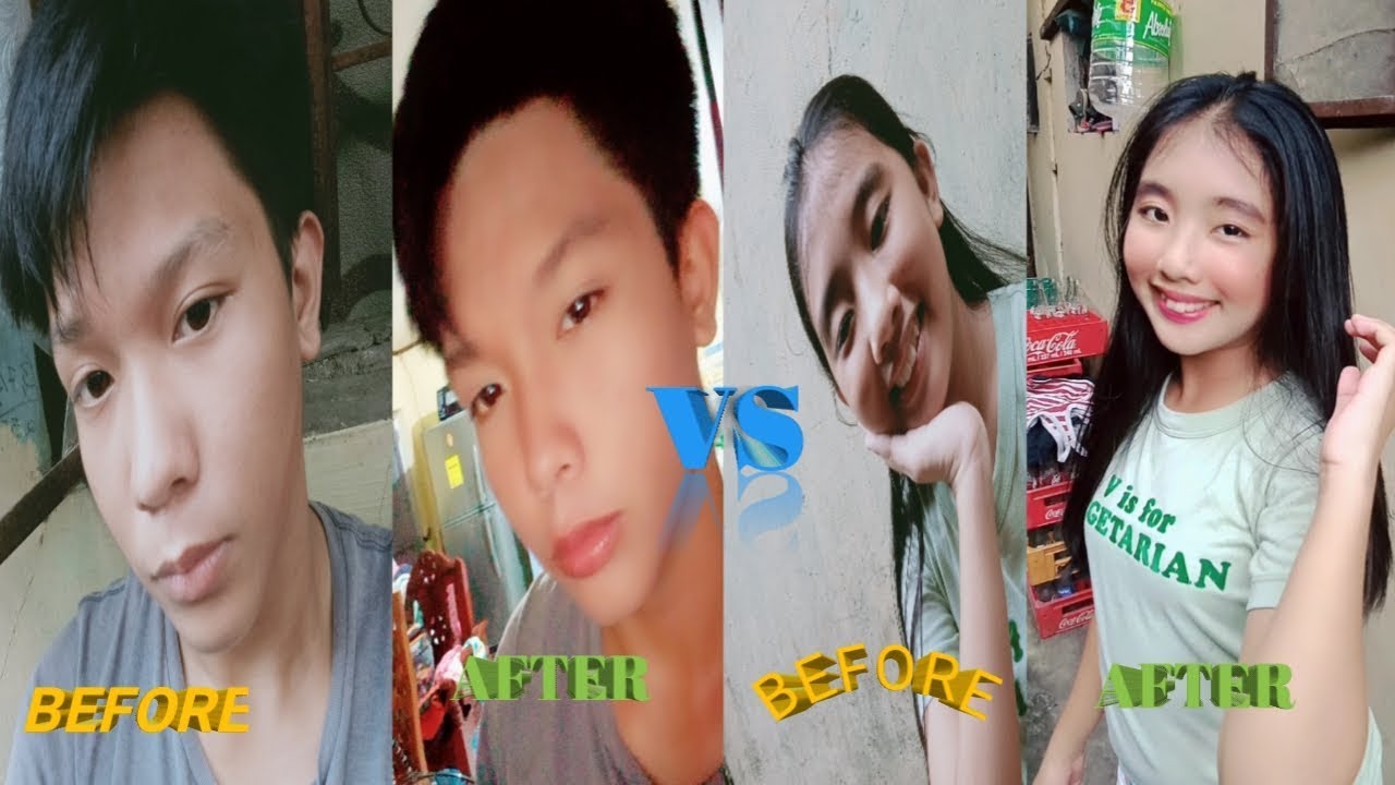 Before and after make up transformation vs with my cousin - YouTube