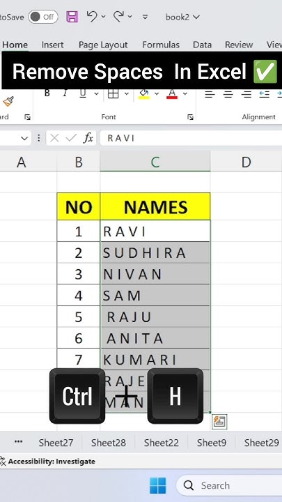 How to Remove Extra Spaces from Names in Excel | Quick Tip #shorts #exceltips - YouTube