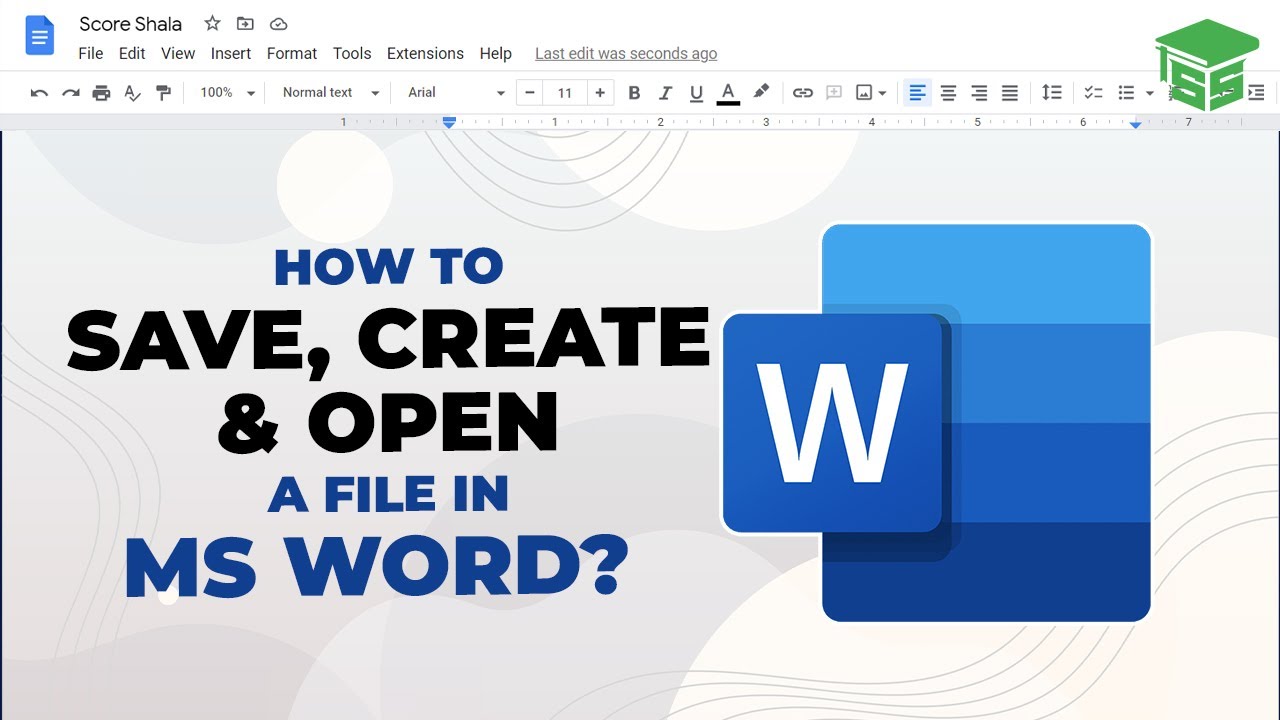 How to Save, Create and Open a File in MS Word ? | Basic Computer ...