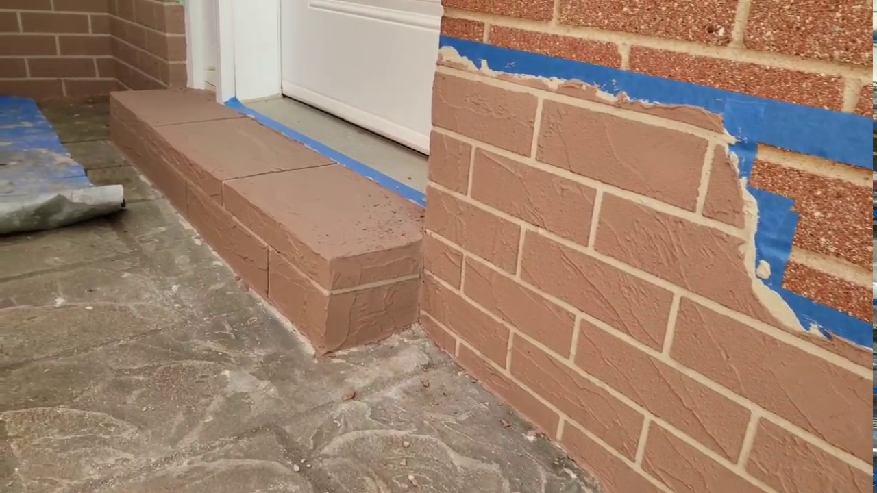 Brick liquid stone design, amazing pattern finishes, watch before and ...