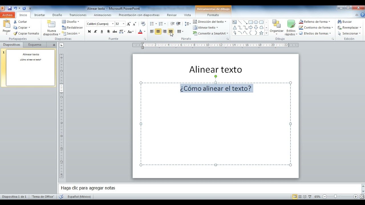 37.- PowerPoint infinito. ¿Cómo alinear el texto? - YouTube