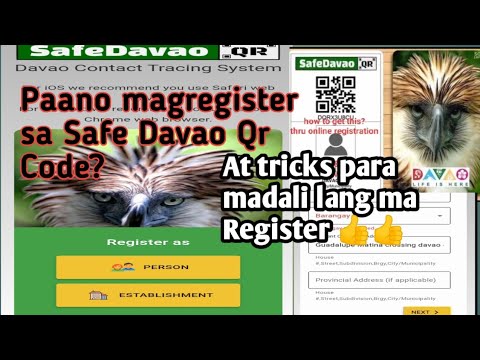 Paano at mabilis na pag register sa Safe Davao Qr Code - YouTube