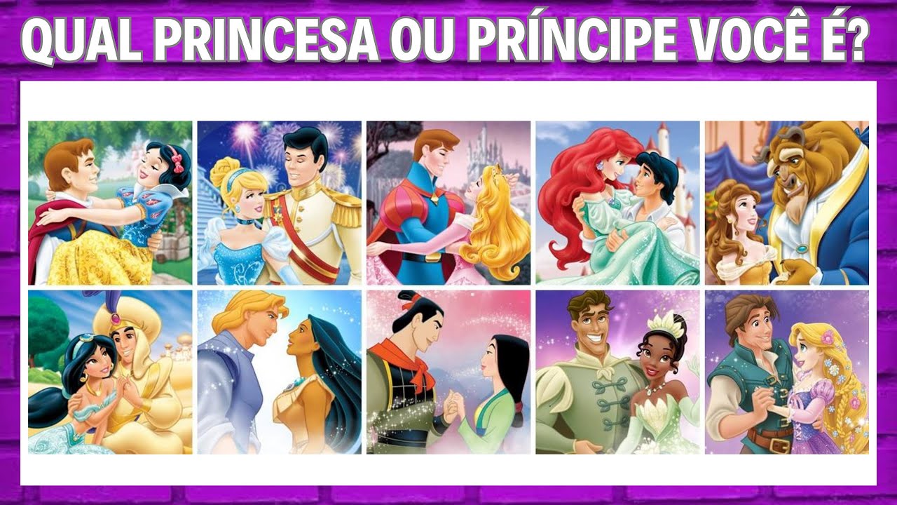 ADIVINHE A PRINCESA E O PRÍNCIPE DA DISNEY - QUIZ VERSÃO PERSONAGENS DA ...