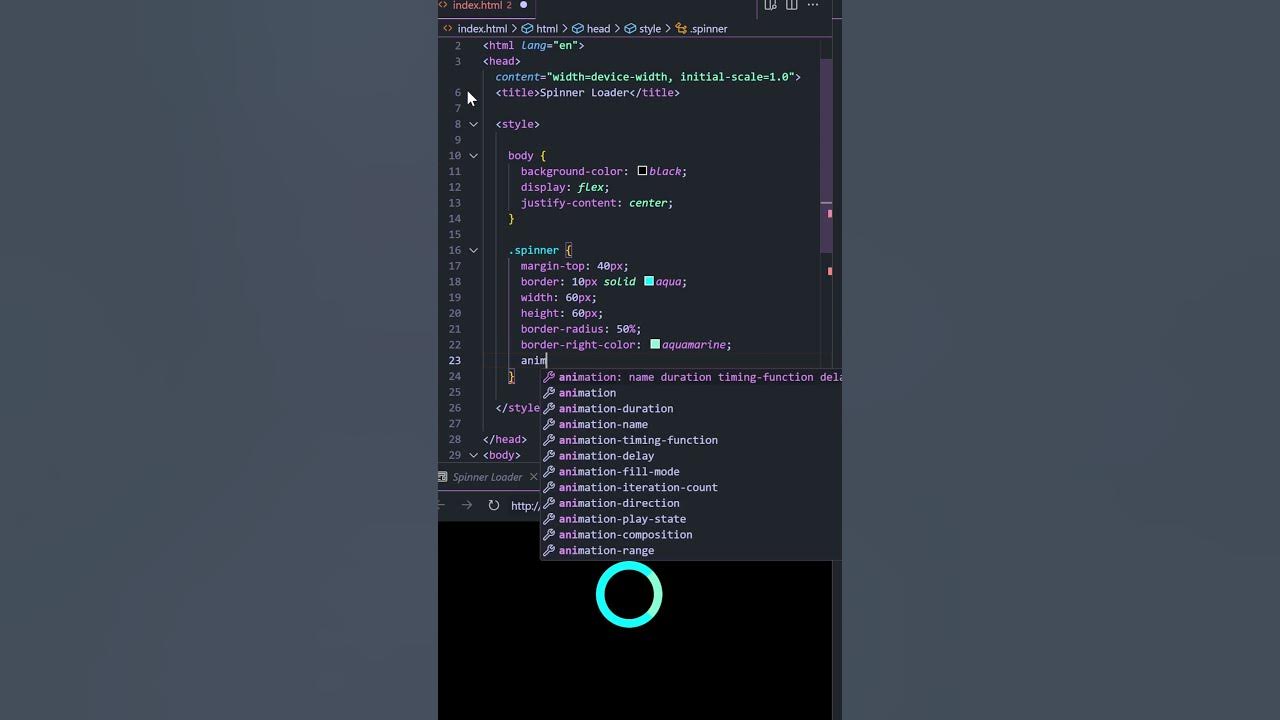 CSS Chronicles Ep. 6: Spinner Loader with CSS | Easy CSS Tutorials - YouTube