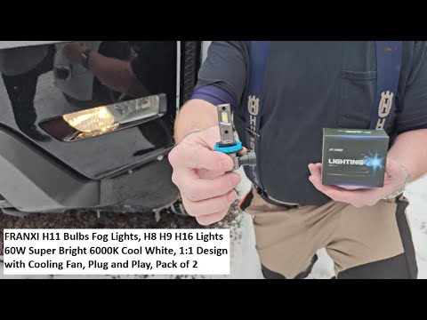 FRANXI H11 Bulbs Fog Lights, H8 H9 H16 Lights 60W Super Bright 6000K ...