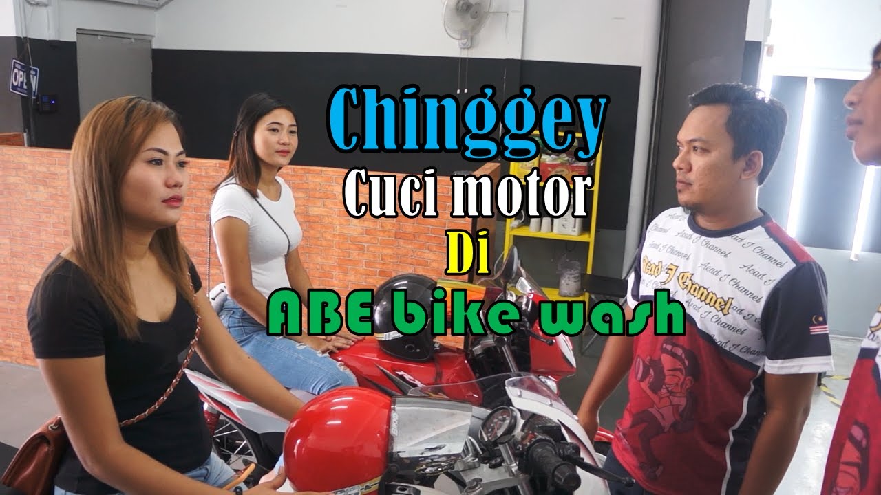 Chinggey cuci motor | ABE bike wash | - YouTube