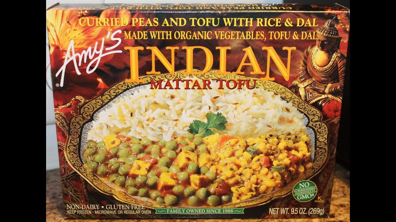 Amy's: Indian Mattar Tofu Food Review - YouTube