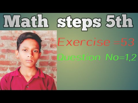 math step 5(bharti bhavan) Exercise 53 question 1,2 solution - YouTube