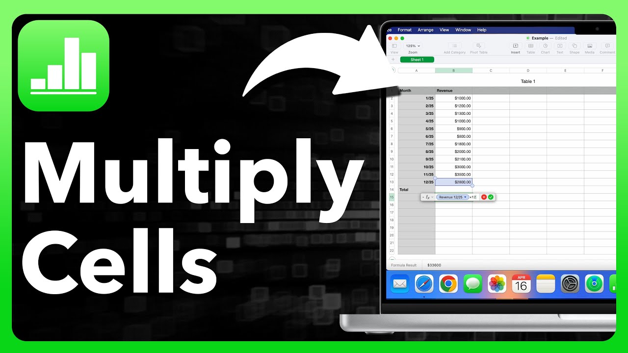 How To Multiply Cells In Apple Numbers - YouTube