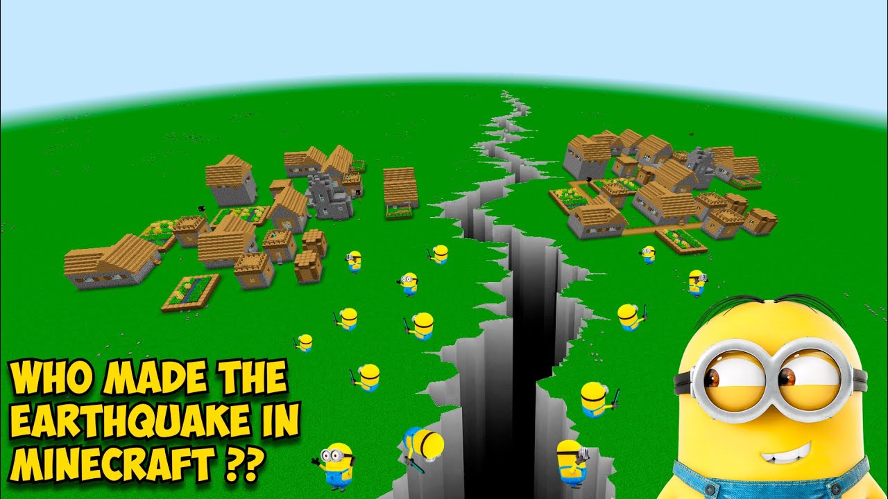 WHO of the MINIONS CAUSED this BIGGEST EARTHQUAKE in MINECRAFT ? EVER ...