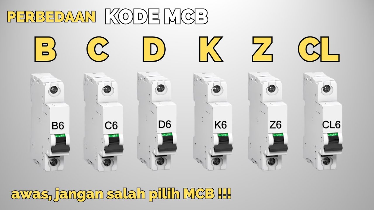 Perbedaan Kode MCB B C D K Z dan CL | AWAS JANGAN SALAH PILIH!!! - YouTube