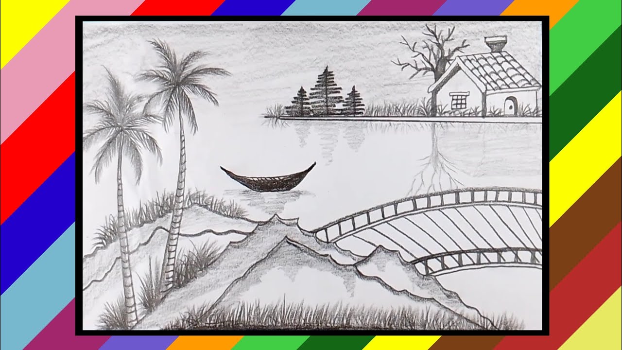 How to draw easy bd scene for beginners | Bd scene drawing - YouTube