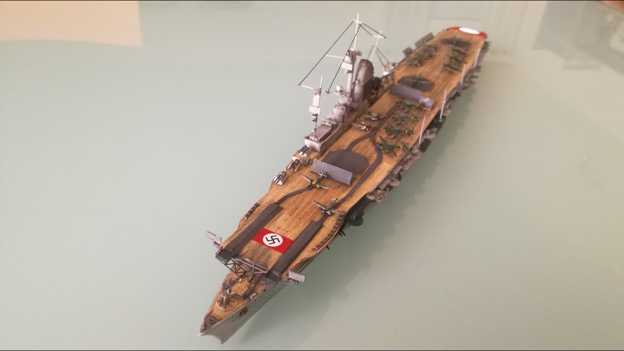 Graf Zeppelin Trumpeter 1:700 German Navy Aircraft Carrier DKM - YouTube