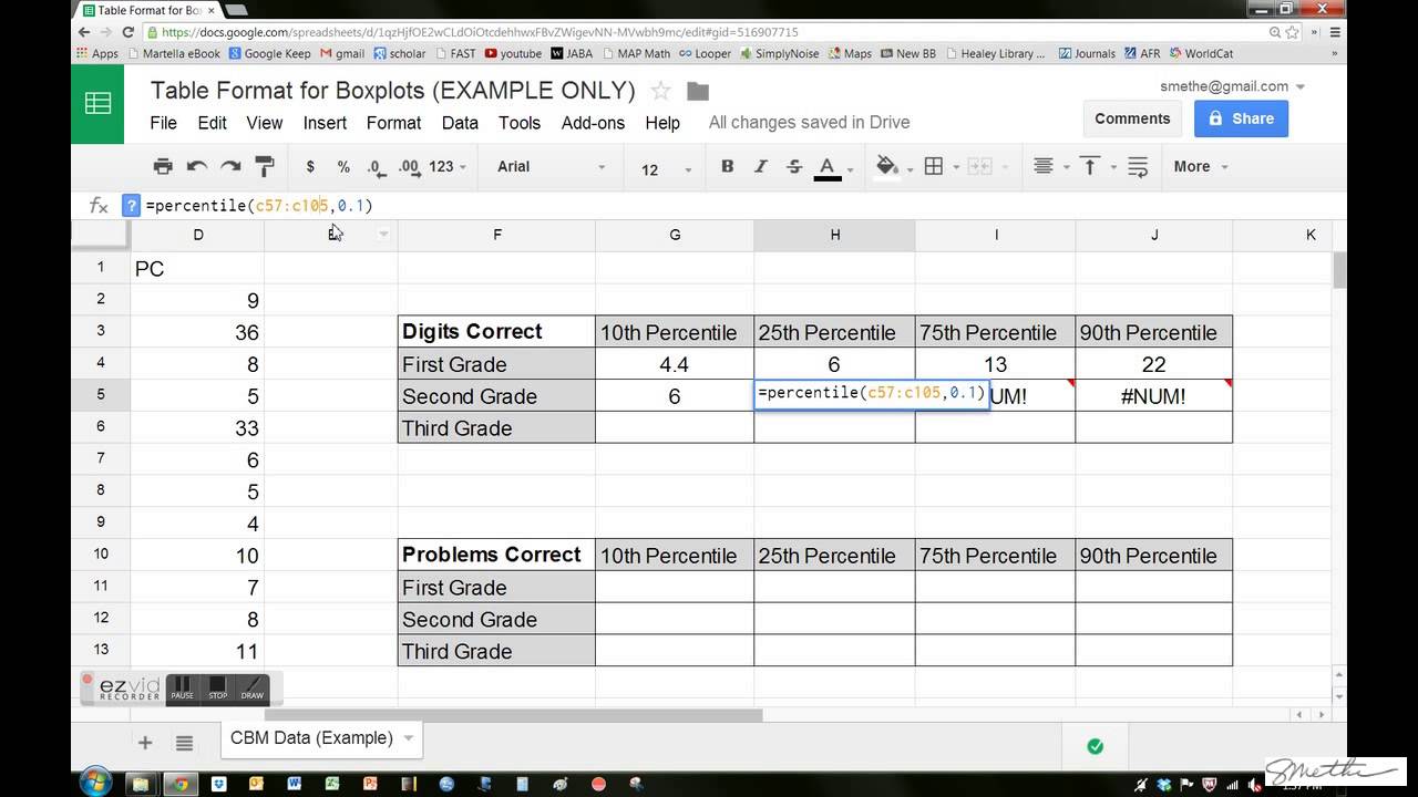 Creating CBM Benchmark / Norms Charts in Google Spreadsheets - YouTube