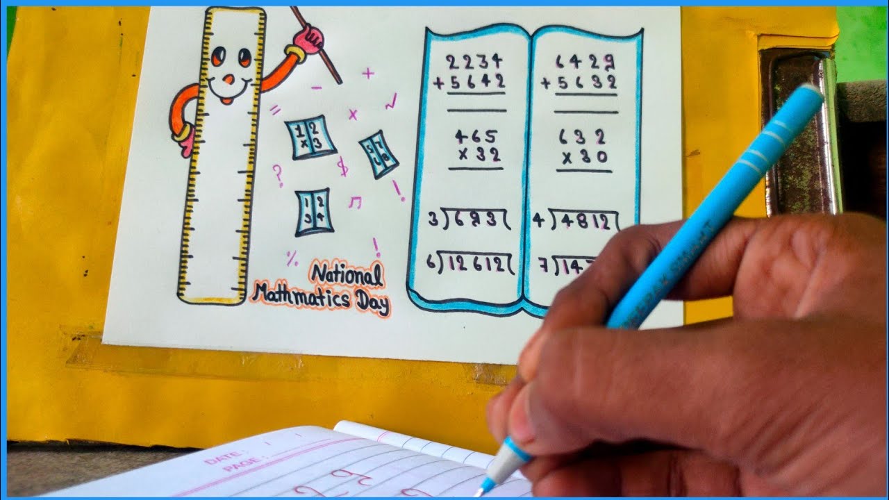National Mathmatics Day Drawing Step By Step ।। National Mathmatics Day ...