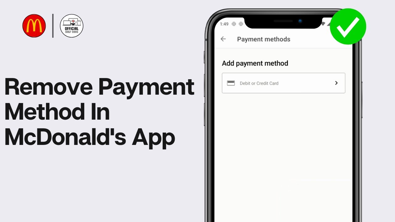 How To Remove Payment Method In McDonald's App 2024 | McDonald's Payment Methods - YouTube