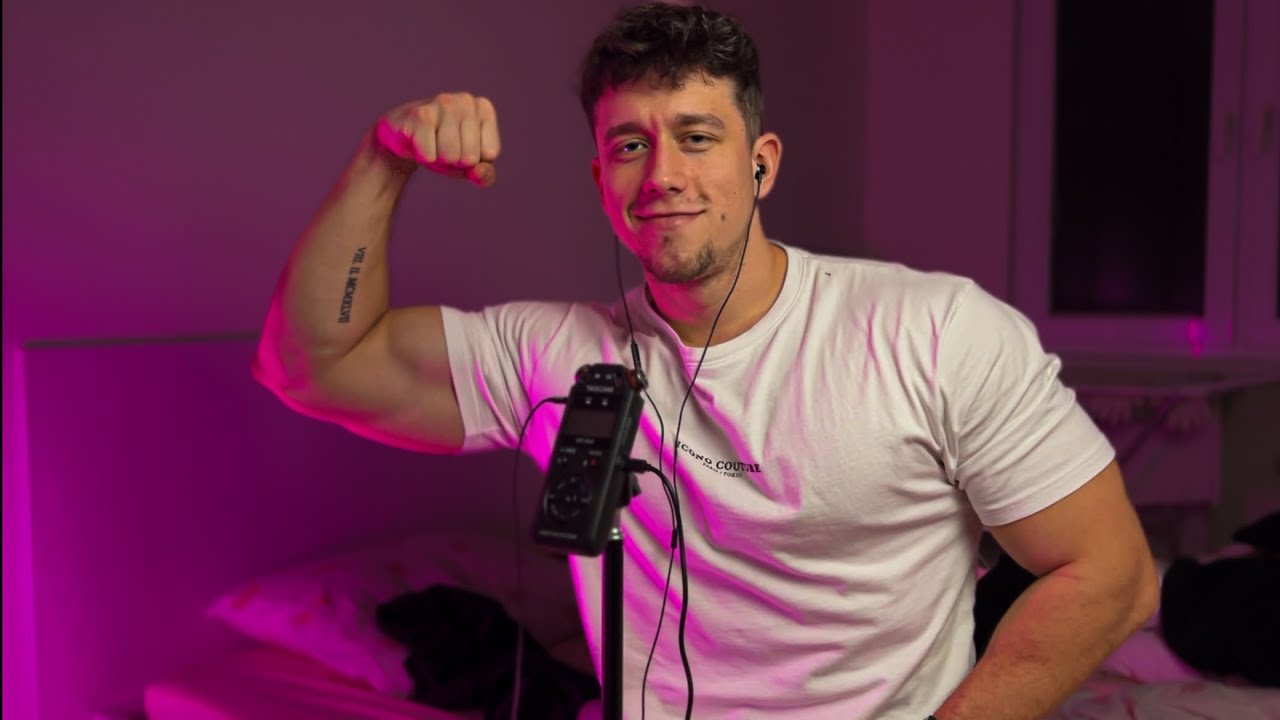 ASMR Mumbling, Inaudible whispers with Gum Chewing (male mouth sounds ...