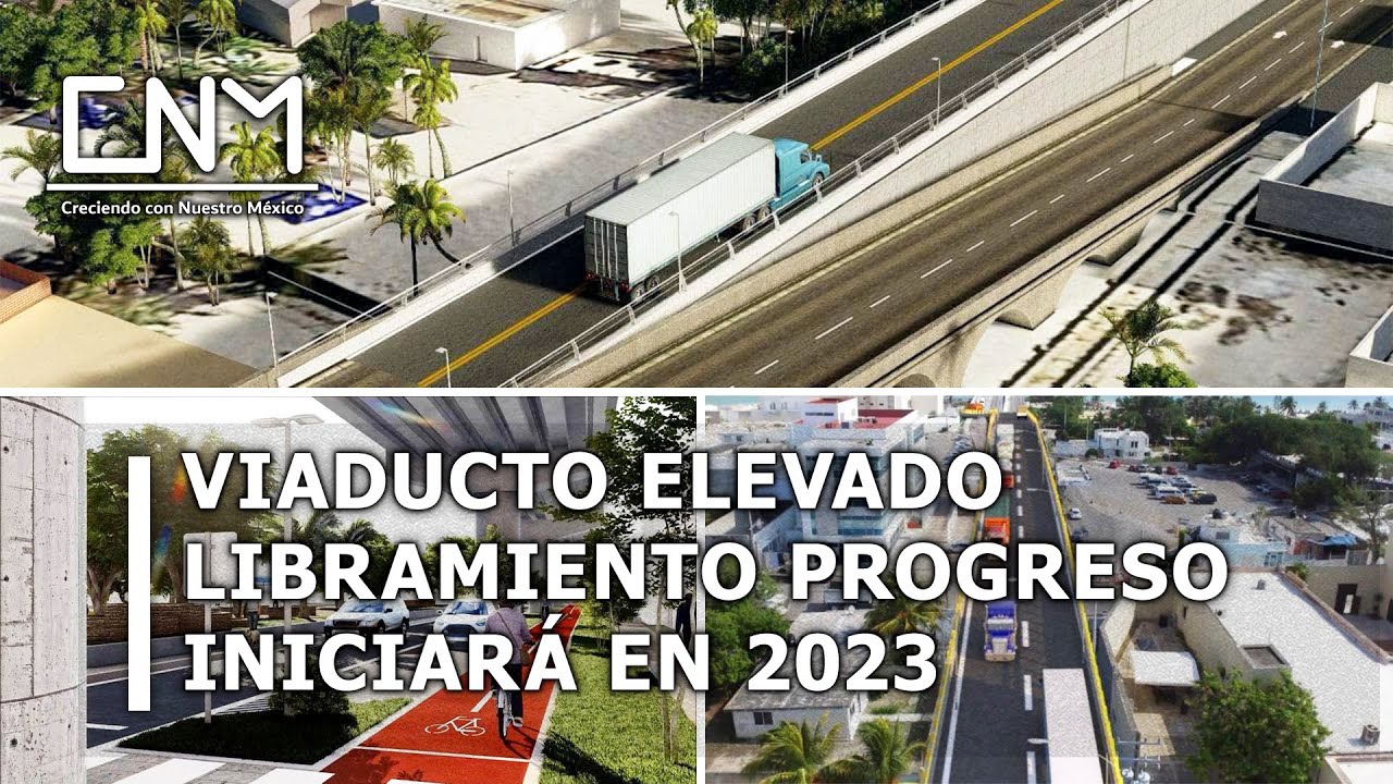 Así será el nuevo viaducto elevado Libramiento Progreso en Yucatán - YouTube
