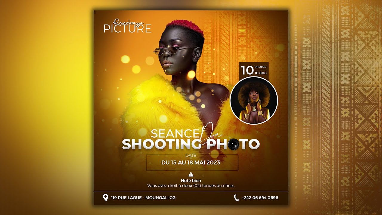 Comment créer une belle affiche de Photo Shooting - YouTube