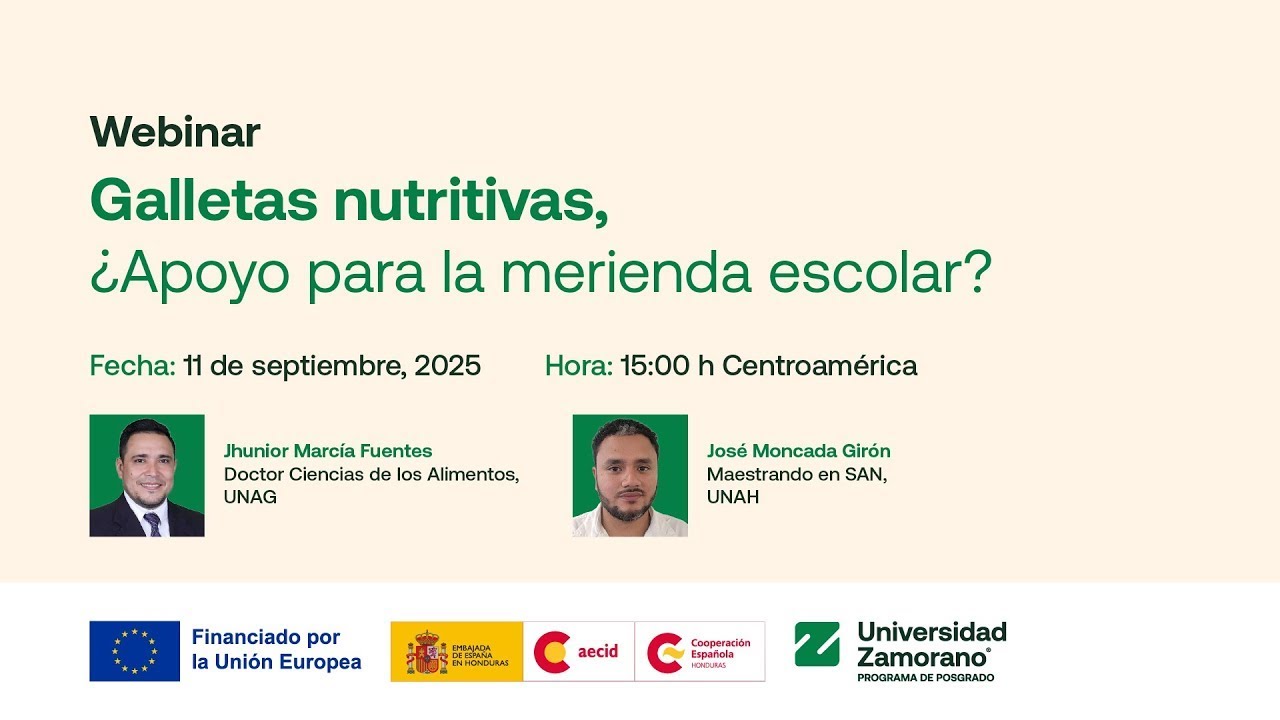Webinar - Galletas Nutritivas ¿Apoyo para la merienda escolar? - YouTube