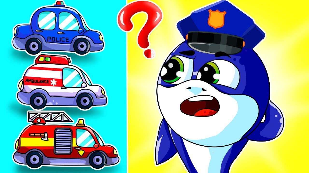 Police Shark Song 🚓 🚑 🚒 | Professions + More Best Kids Songs - YouTube