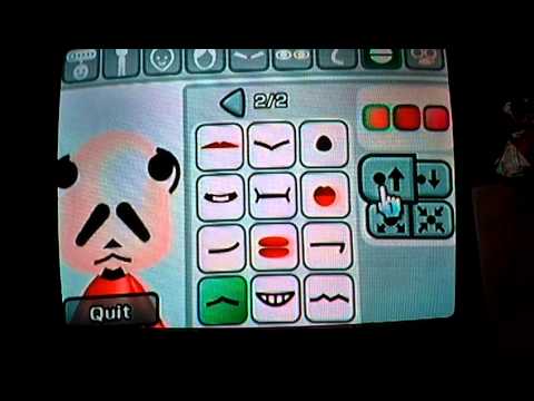 How to make a panda bear mii character. - YouTube