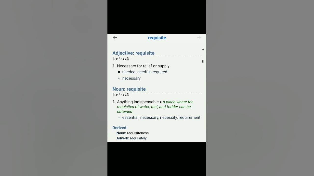 Requisite Word Meaning Improve Your Vocabulary YouTube requisite-word-meaning-improve-your-vocabulary-youtube