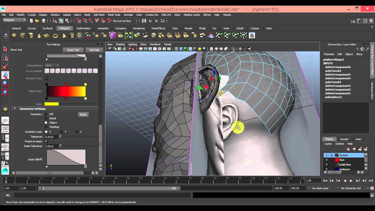 Autodesk Maya 2015 Head Modelling Lesson5- completed head - YouTube