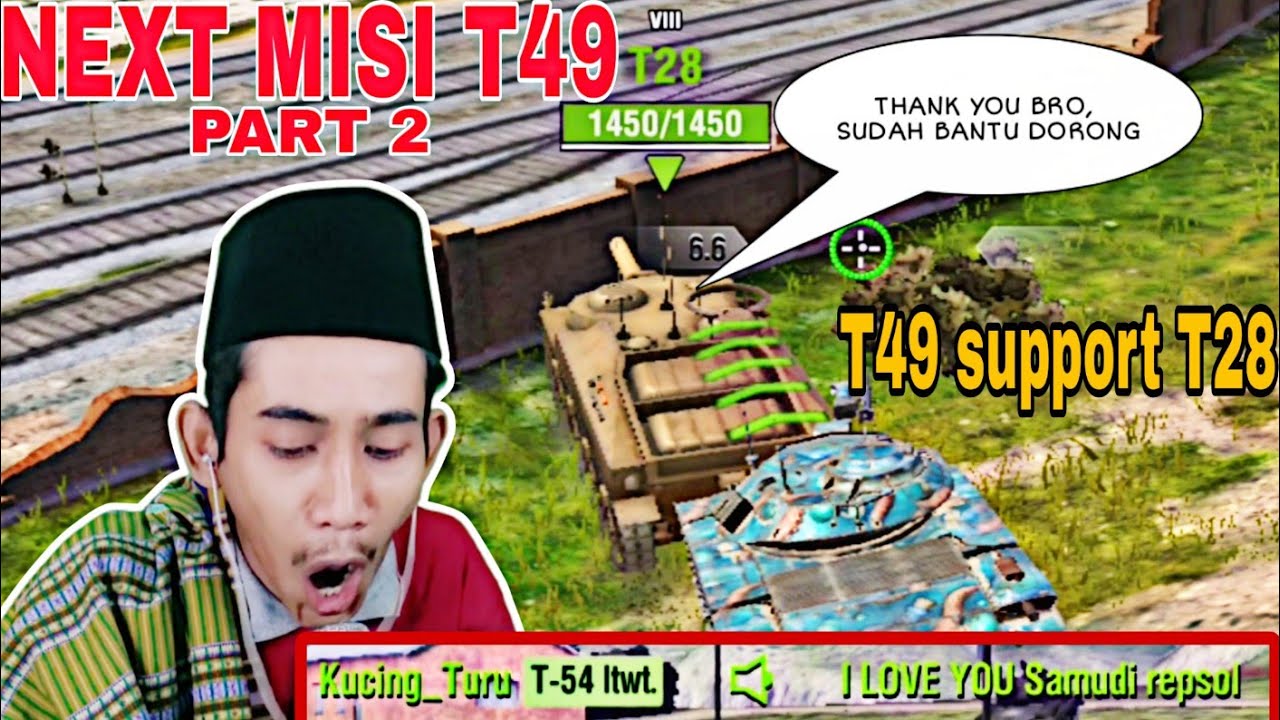 T49 support T28 Mission Battle part 2 wotblitz time - YouTube