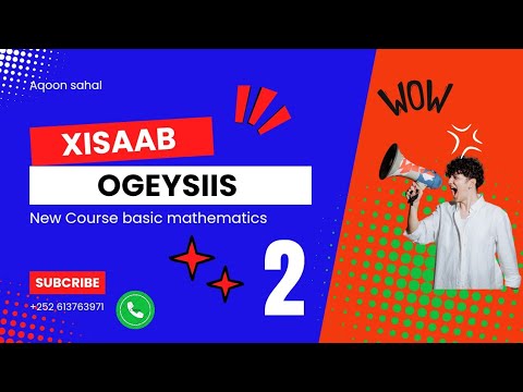 xisaab bilaw ah || casharkii 2aad || kudar. subscribe dhaho page ka