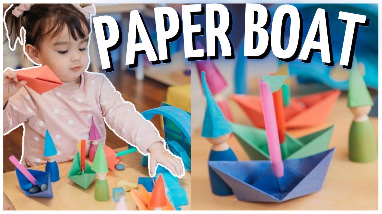 How to Make a Paper Boat | Toddler play | Origami Boat Step by Step ...