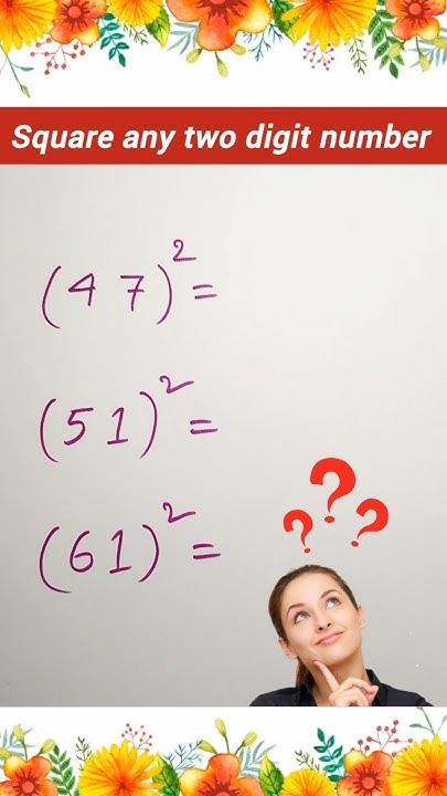 Square any 2 digit number in 3 seconds I Crazy Math Trick #squareroottrick #squaretrick - YouTube