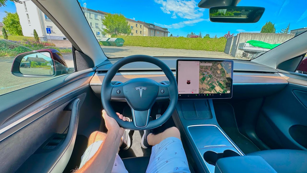 Tesla Model Y Performance Midnight Cherry Red Test Drive POV 2023 (No ...