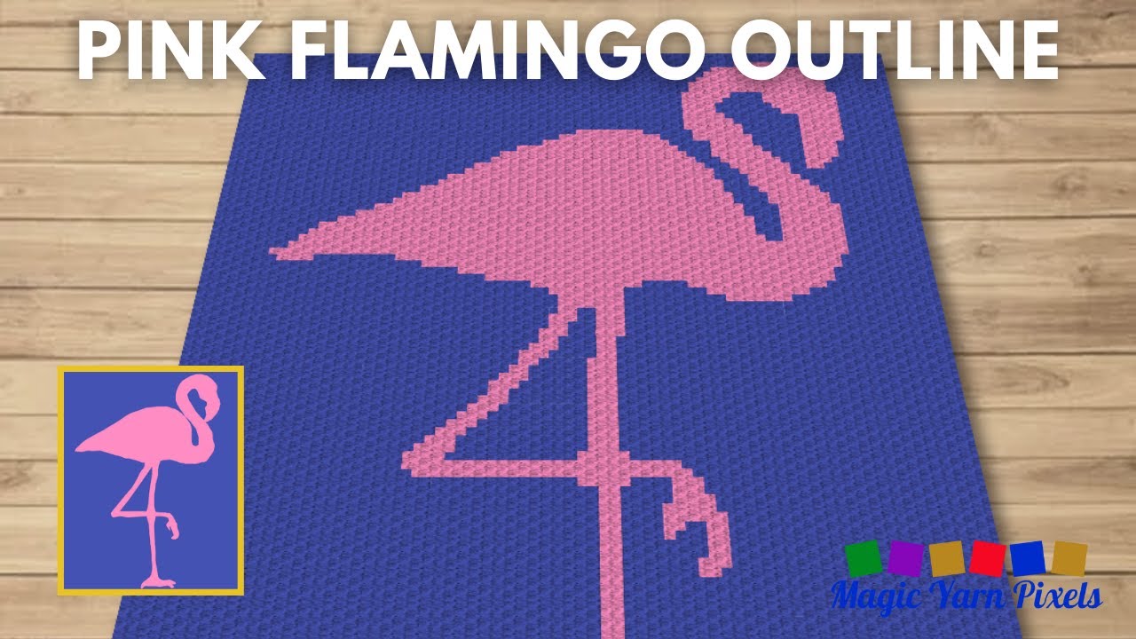 FREE GRAPH Pink Flamingo Outline C2C & Tapestry Crochet Pattern | Magic ...