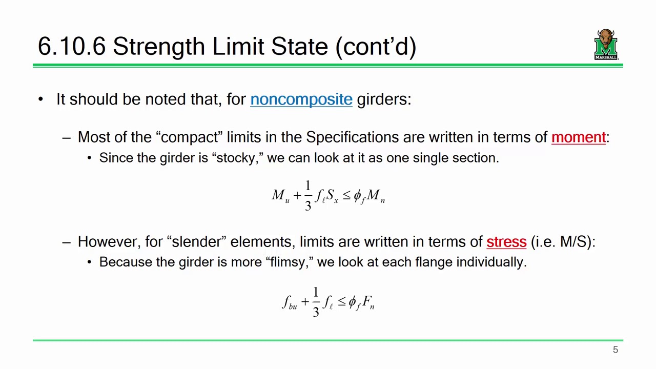 CE 618 Lecture 09a Strength Limit State 2016 10 25 - YouTube