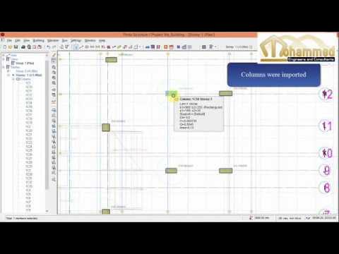 ProtaStructure Tutorial No 1 import axises and columns from dxf file ...