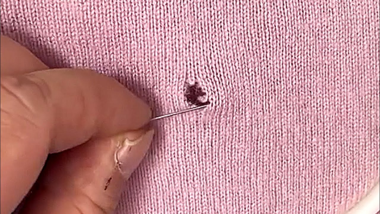 How to Perfectly Mend Holes in a Knitted Sweater at Home Yourself - YouTube