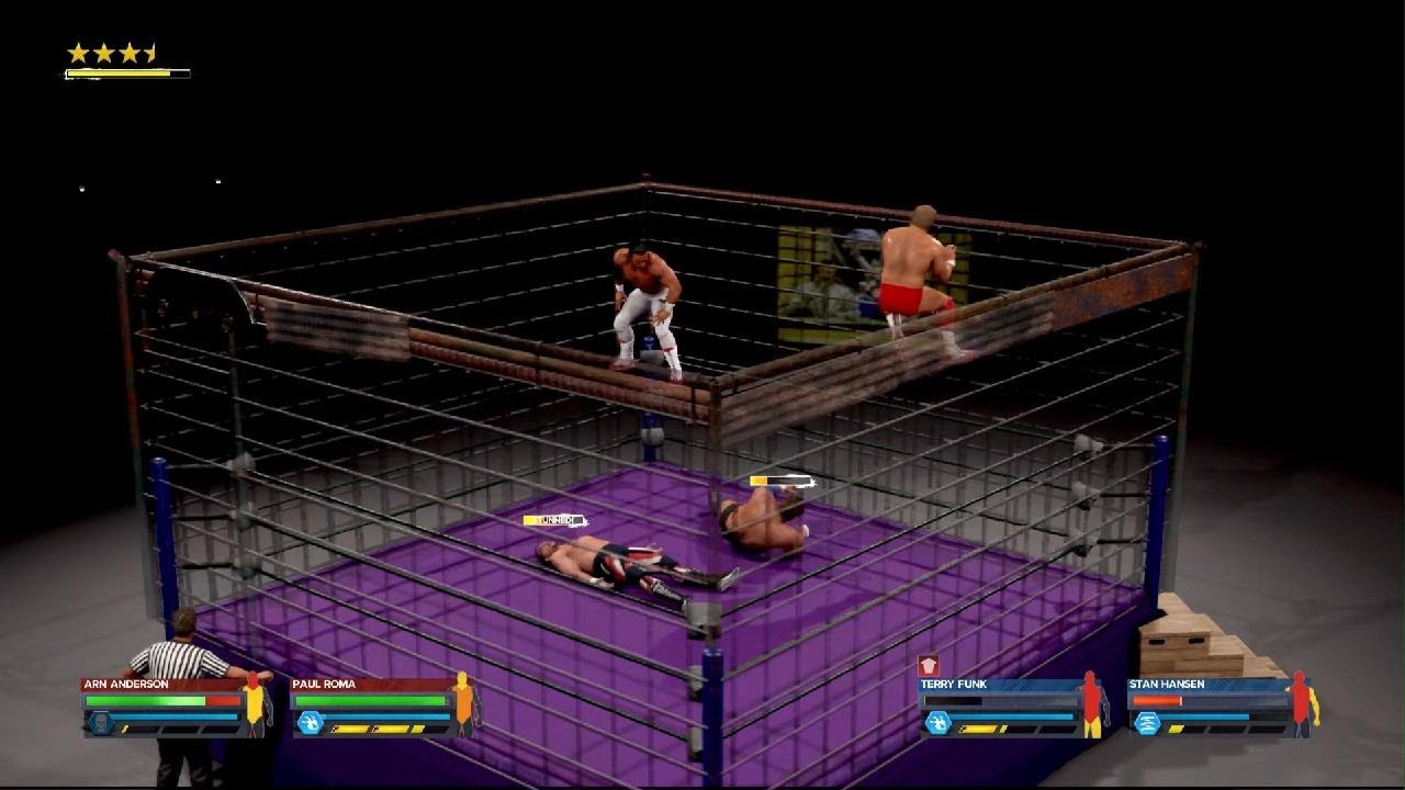 Stan Hansen & Terry Funk vs. Arn Anderson & Paul Roma - Steel Cage ...