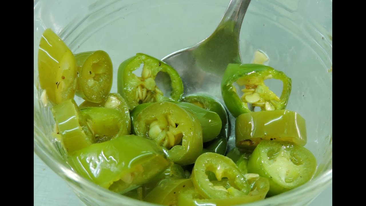 Chilitos verdes al horno.- RecetasdeLuzMa. - YouTube