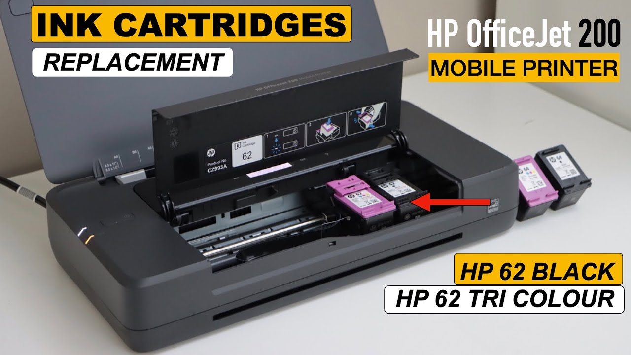 HP OfficeJet 200 Printer Ink Cartridge Replacement ! - YouTube