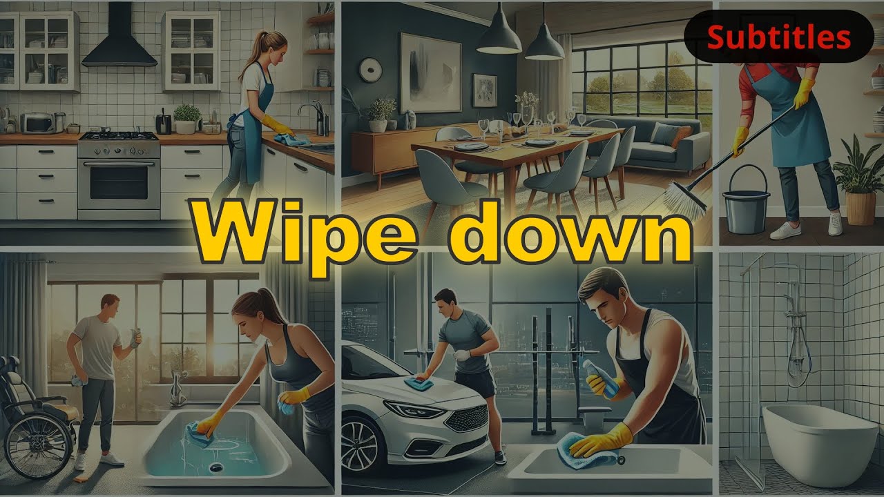 Wipe down meaning with 5 examples - YouTube