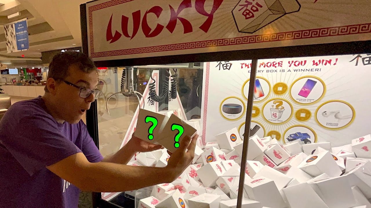 WINNING BIG At The Mystery Box Claw Machine! - YouTube
