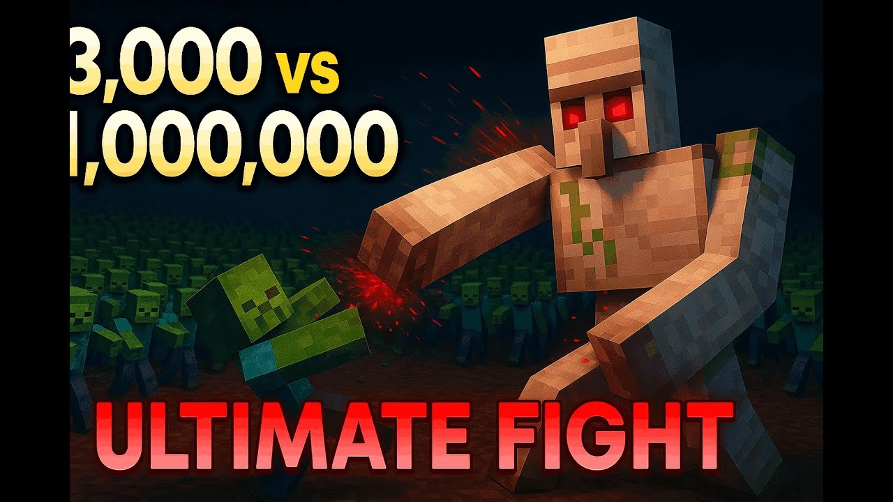 ⚔️ ULTIMATE FIGHT: 3,000 Iron Golems vs Endless Zombies! - YouTube